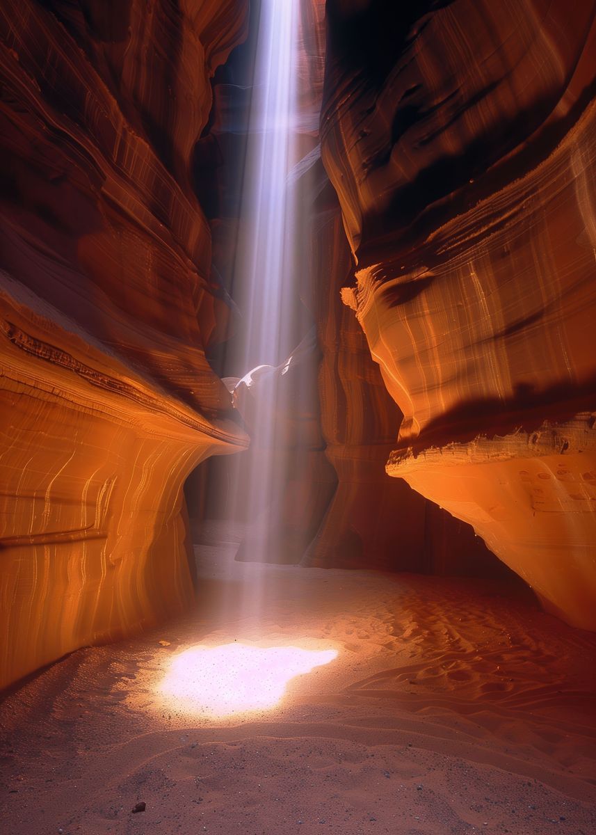 'Canyon Light Beam' Poster, picture, metal print, paint by Frank ...