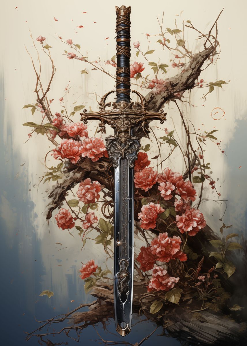 'Kingdom knight Sword' Poster, picture, metal print, paint by Space Art ...