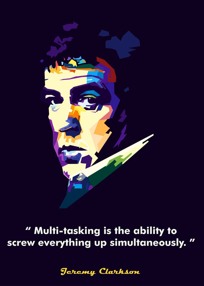 'Jeremy Clarkson Wpap Art' Poster, picture, metal print, paint by Mus ...