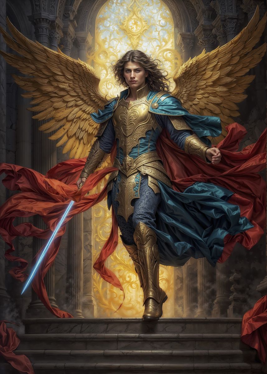 'Archangel' Poster, picture, metal print, paint by Alice White Milano ...