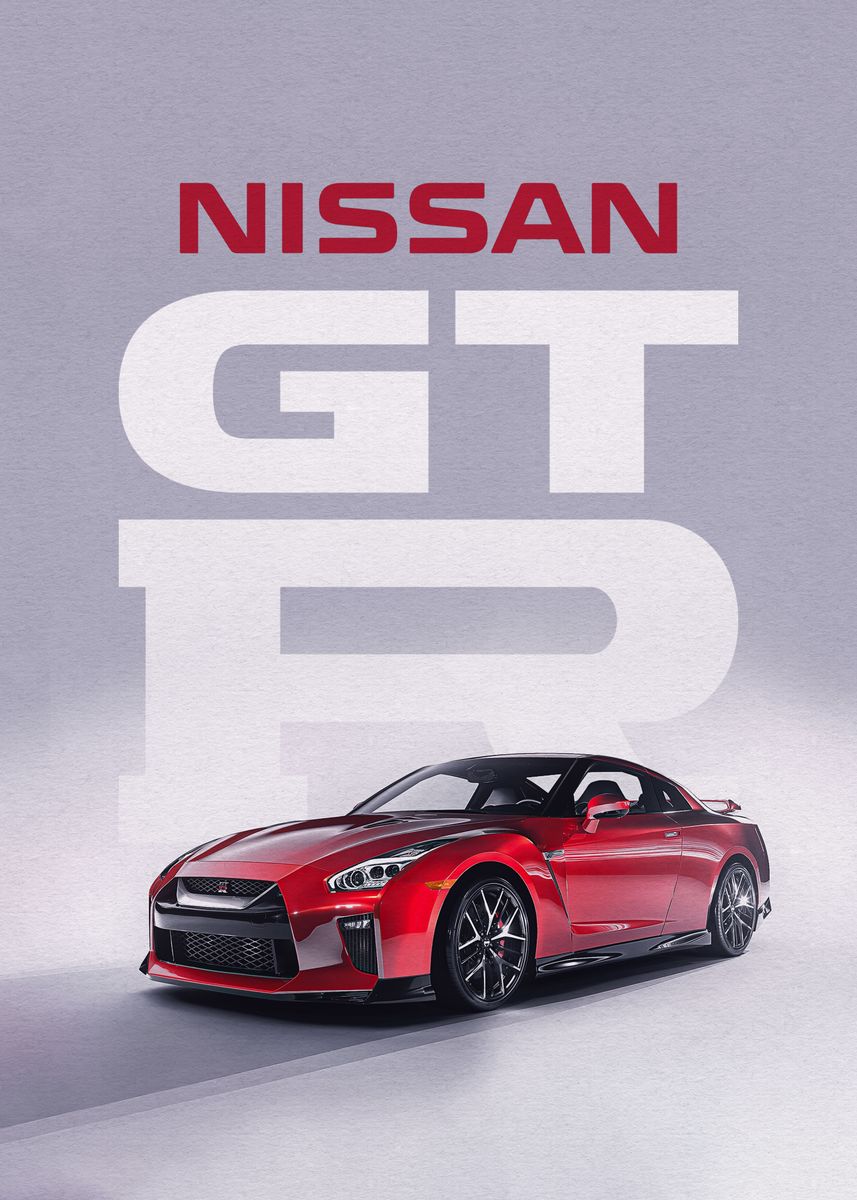 'Nissan GT-R' Poster, picture, metal print, paint by Lee Rocks | Displate
