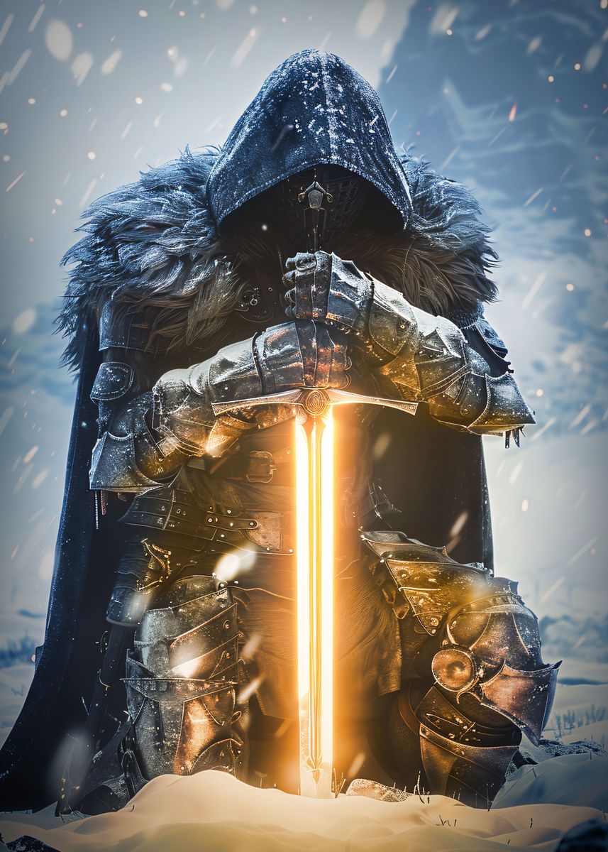 'The Knight' Poster, picture, metal print, paint by Undermountain ...