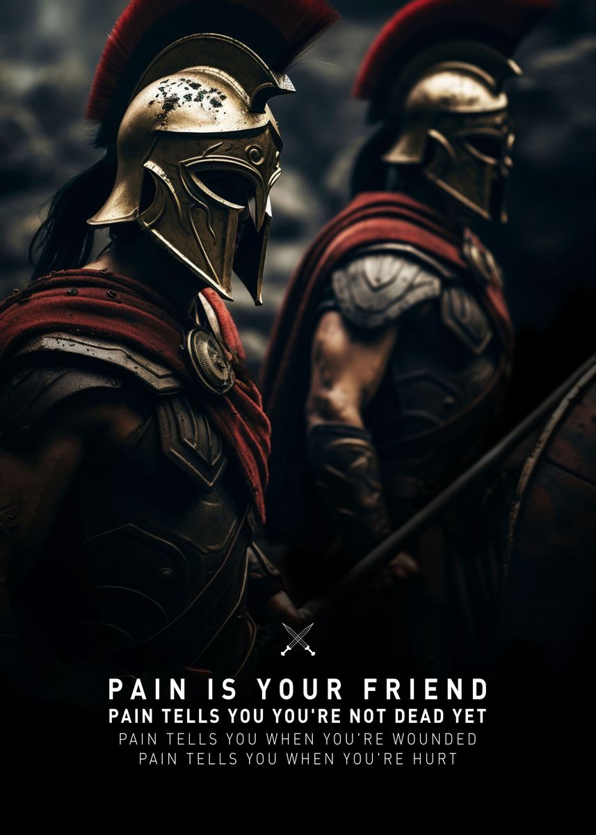 'Pain Is Your Friend' Poster, picture, metal print, paint by Pong ...