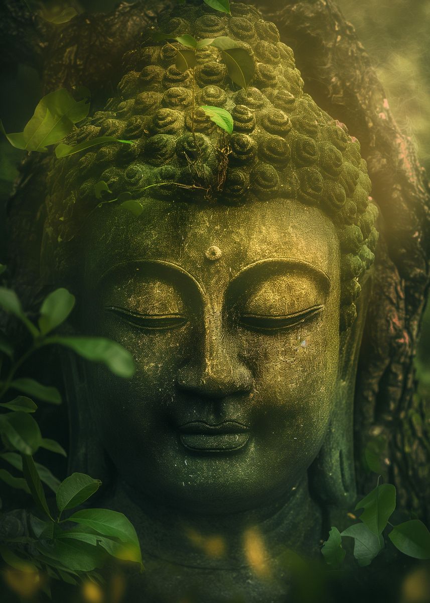 'Buddha nature forest' Poster, picture, metal print, paint by David ...
