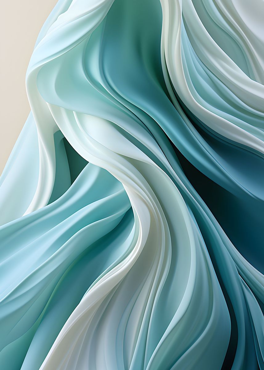 'Hypnotic Turquoise Hues ' Poster, picture, metal print, paint by ...