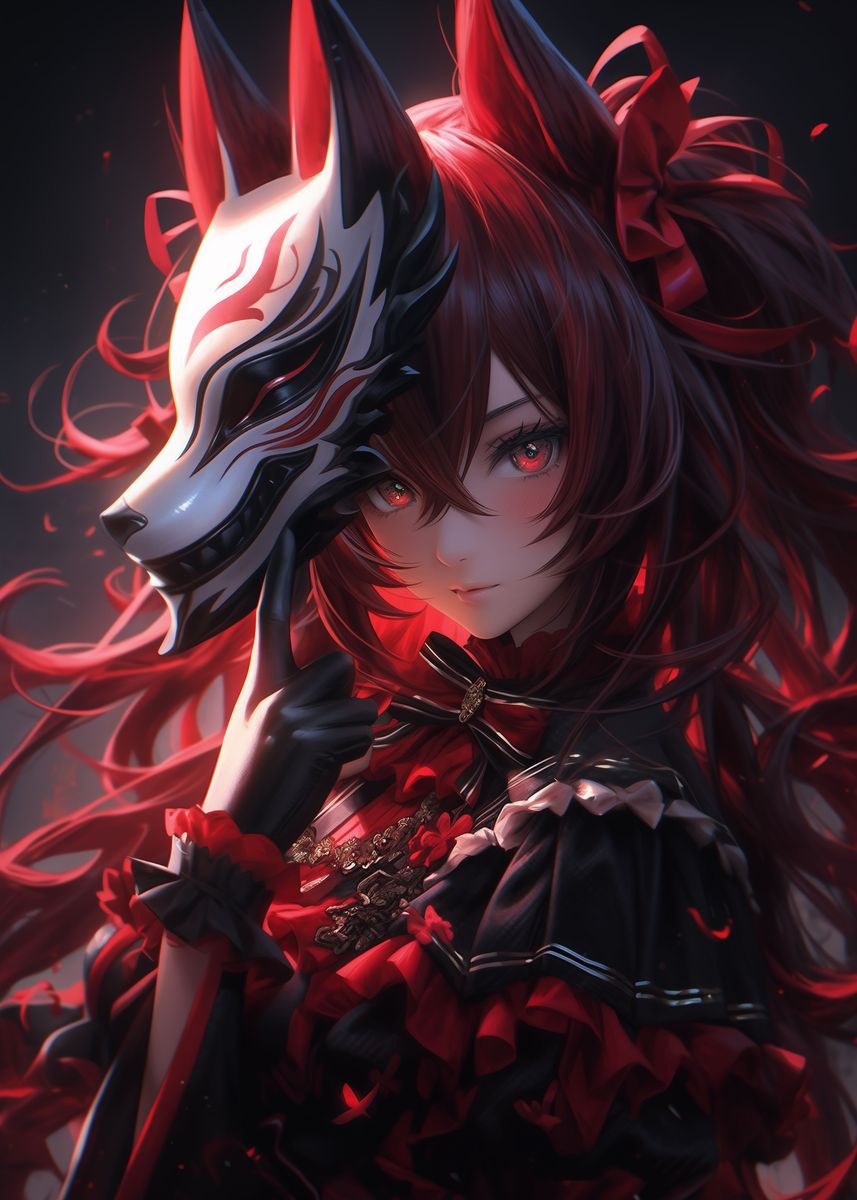 'Fantasy Fox Assassin' Poster, picture, metal print, paint by ...