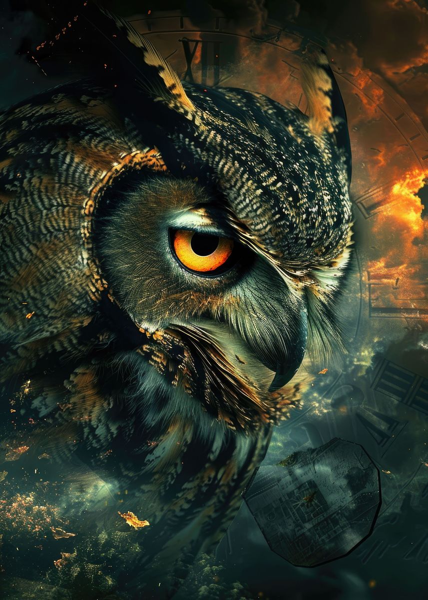 'Stygian Owl' Poster, picture, metal print, paint by TESSERACT 07 ...