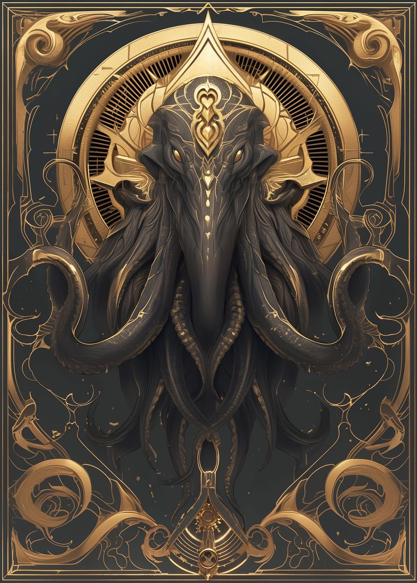 'Imperial Cthulhu Art Deco' Poster, picture, metal print, paint by ...