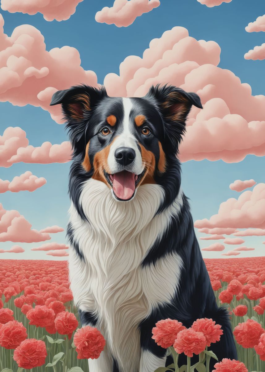 'Border Collie' Poster, picture, metal print, paint by Full Metal ...