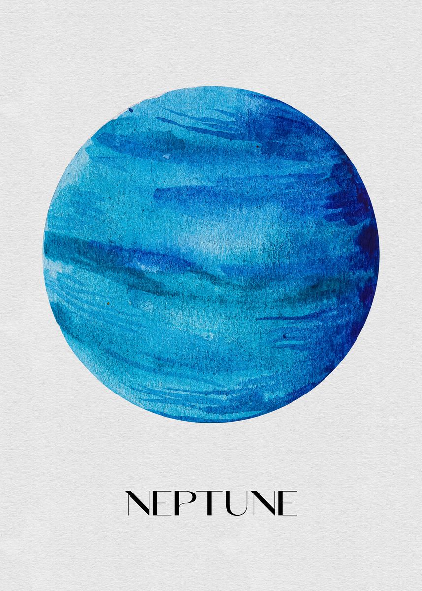 'Neptune' Poster, picture, metal print, paint by NuMaNi Art | Displate