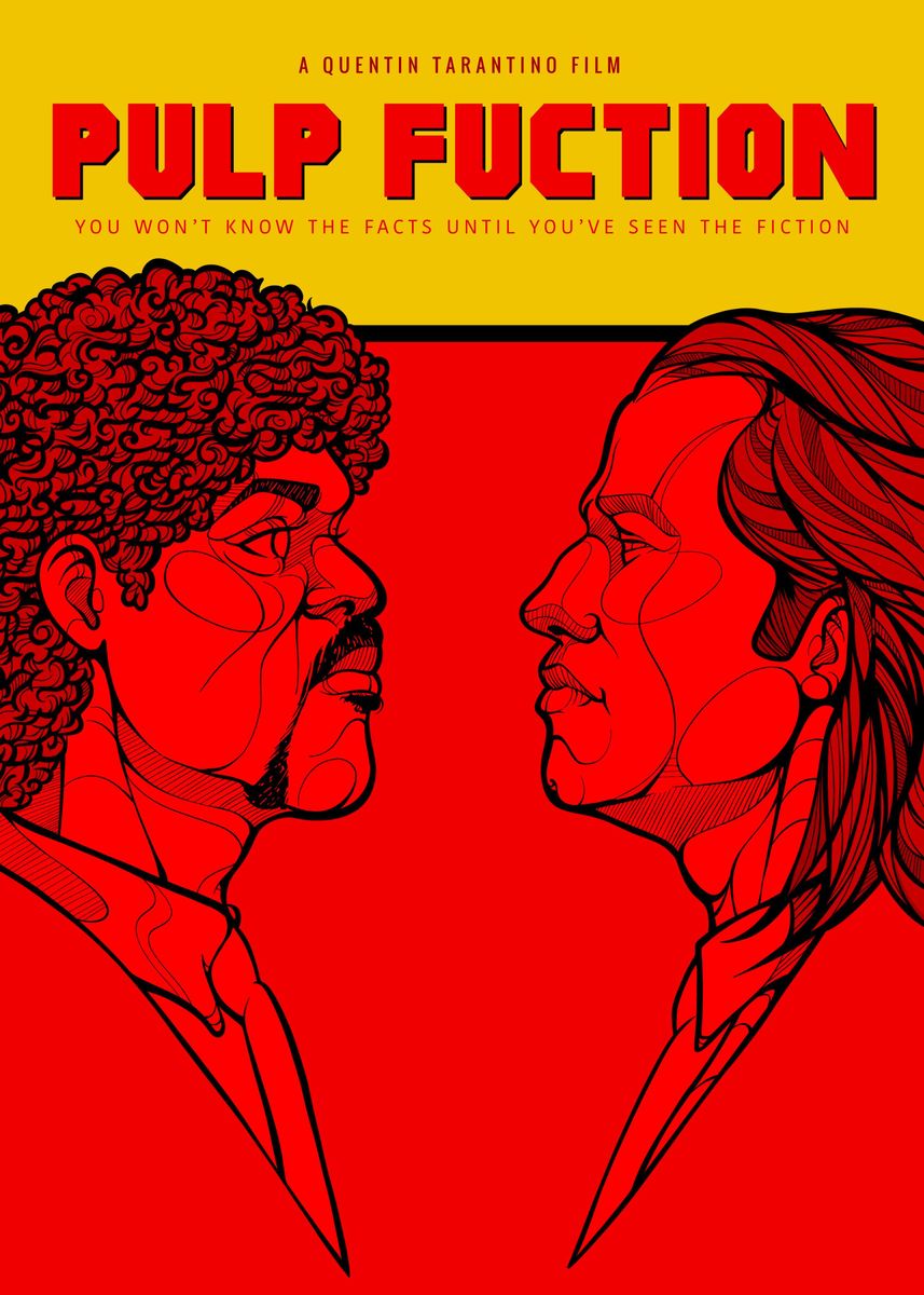 'Pulp fiction' Poster, picture, metal print, paint by Magic Apes | Displate