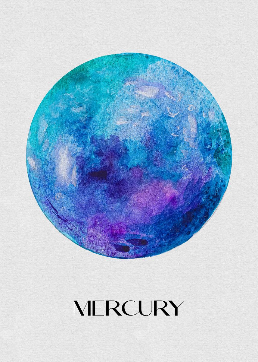'Mercury' Poster, picture, metal print, paint by NuMaNi Art | Displate
