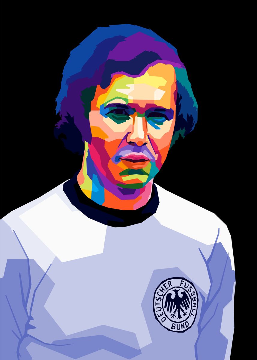 'Franz Beckenbauer Pop Art' Poster, picture, metal print, paint by Ken ...