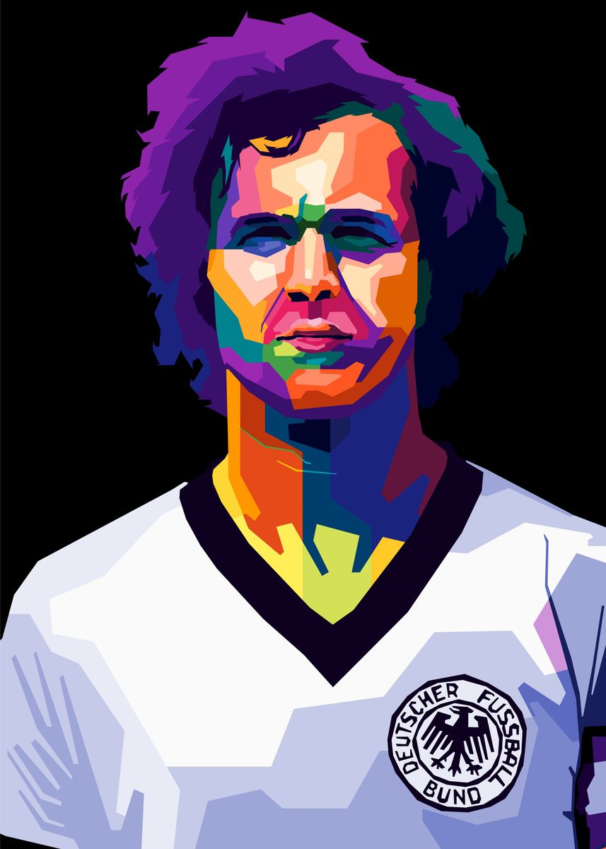 'Franz Beckenbauer' Poster, picture, metal print, paint by Ken Asahvey ...