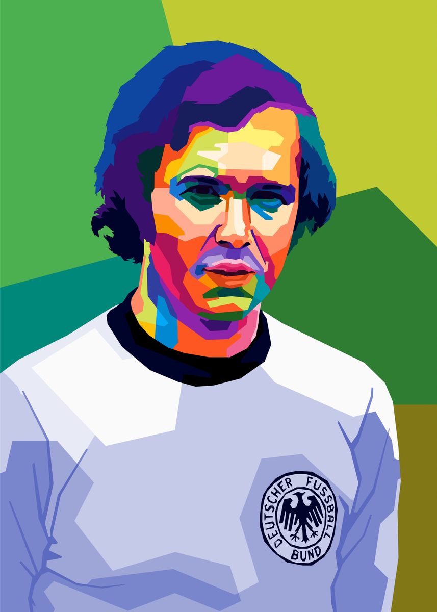 'Franz Beckenbauer Wpap ' Poster, picture, metal print, paint by Ken ...