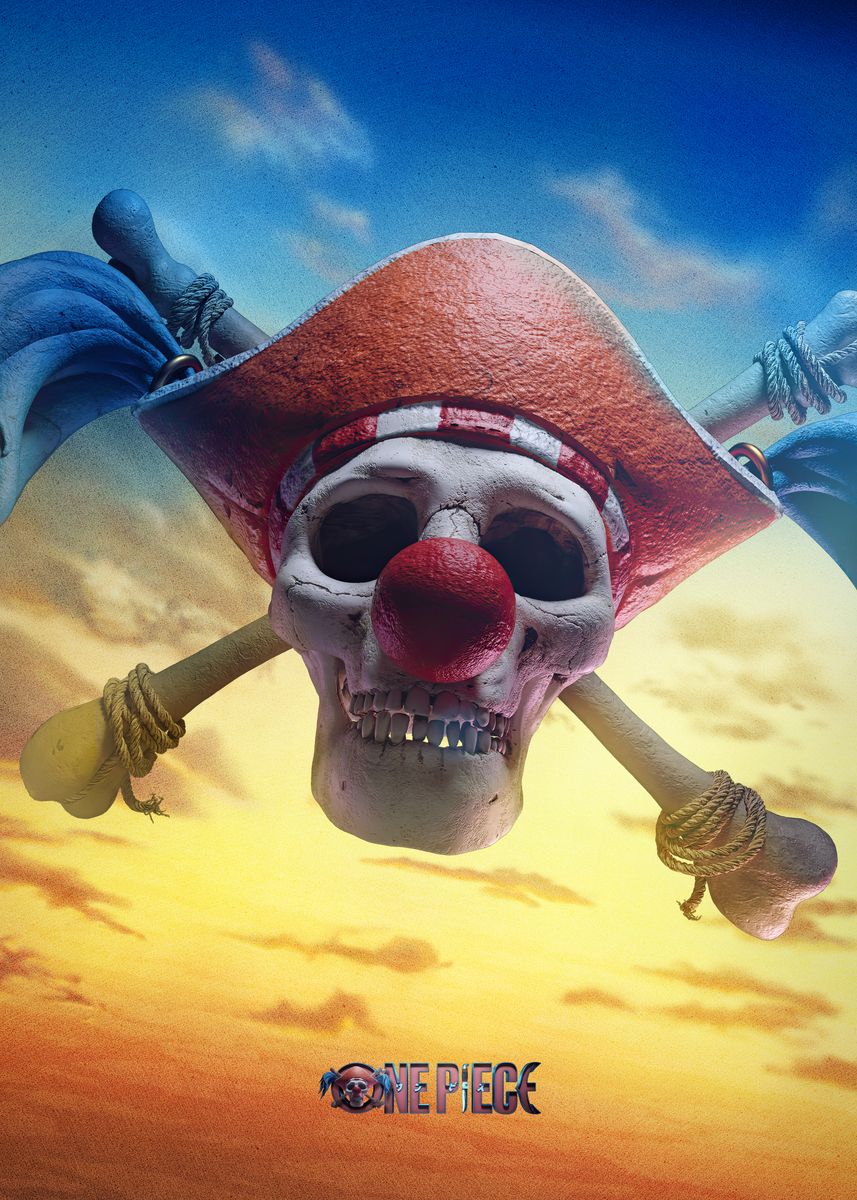 'Buggy Skull' Poster, picture, metal print, paint by One Piece Live ...