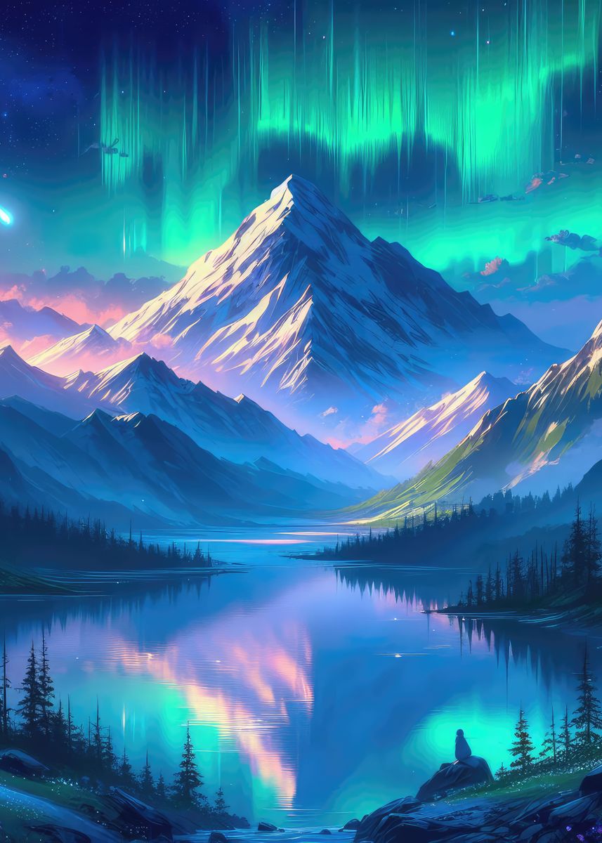 'Landscape V66' Poster, picture, metal print, paint by Art Fundamentals ...