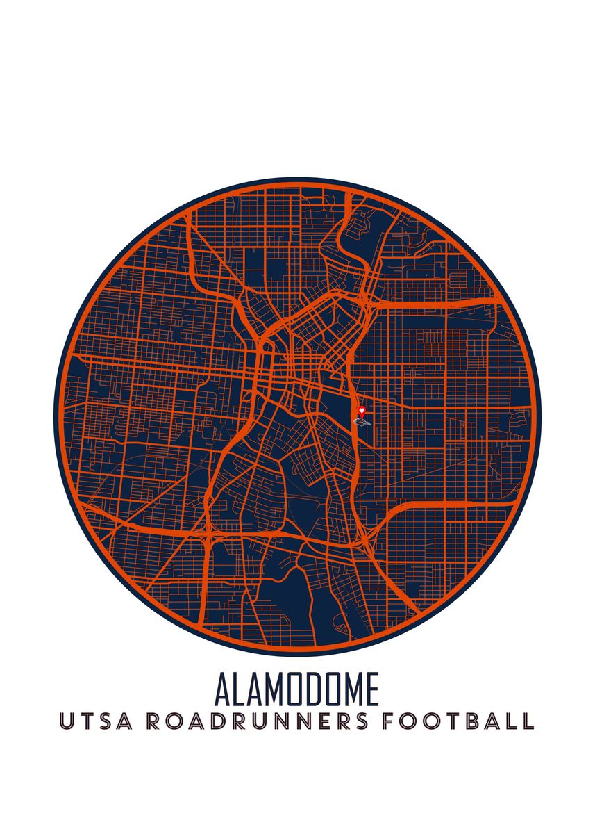 'UTSA Roadrunners football' Poster, picture, metal print, paint by ...