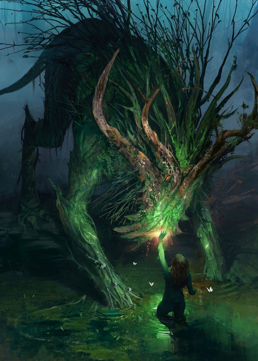 'Tree Creature' Poster, picture, metal print, paint by GWENT | Displate