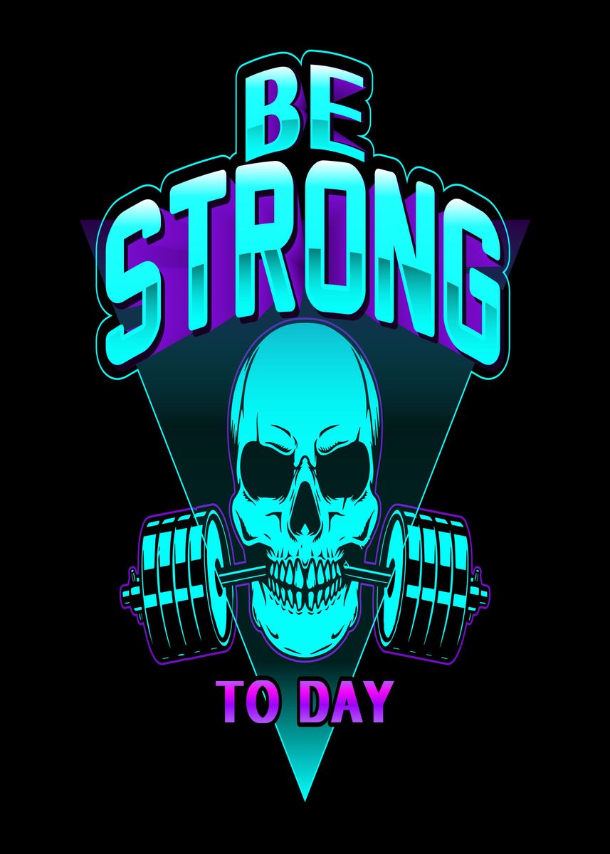 'be strong' Poster, picture, metal print, paint by biliacci | Displate