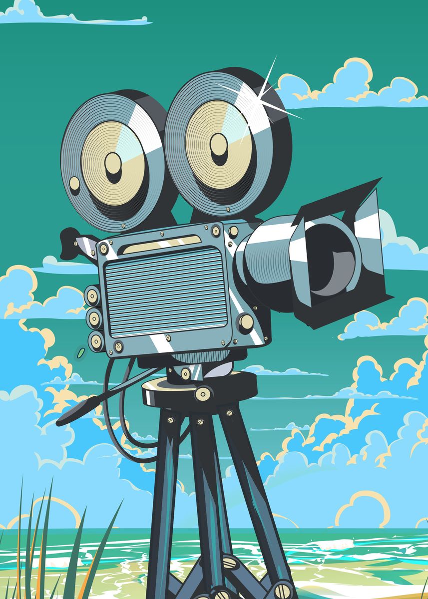 'Vintage Film Camera' Poster, picture, metal print, paint by David ...