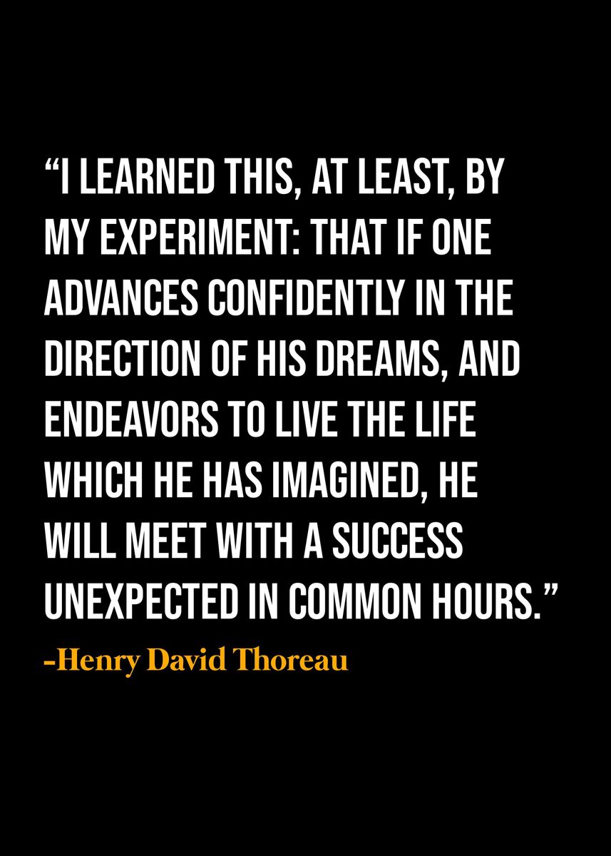 'Henry David Thoreau Quotes' Poster, picture, metal print, paint by ...