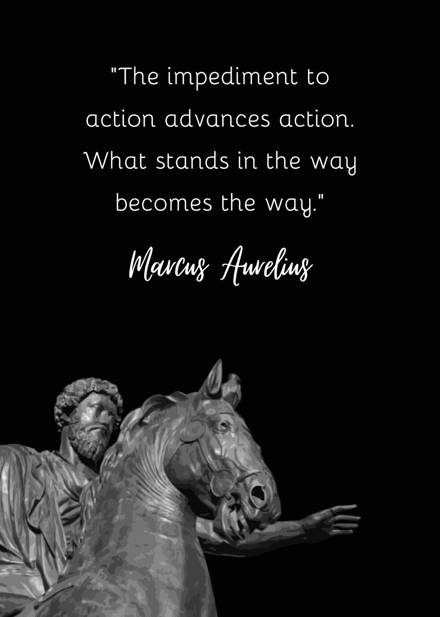 'Marcus Aurelius Quote' Poster, picture, metal print, paint by Bee Guts ...