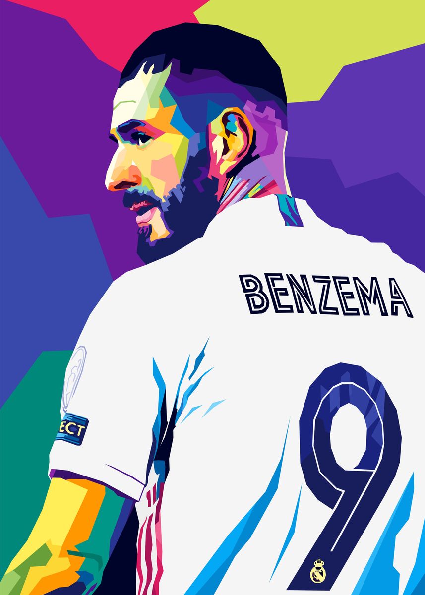 'Benzema Wpap Art' Poster, picture, metal print, paint by Mus Mius ...