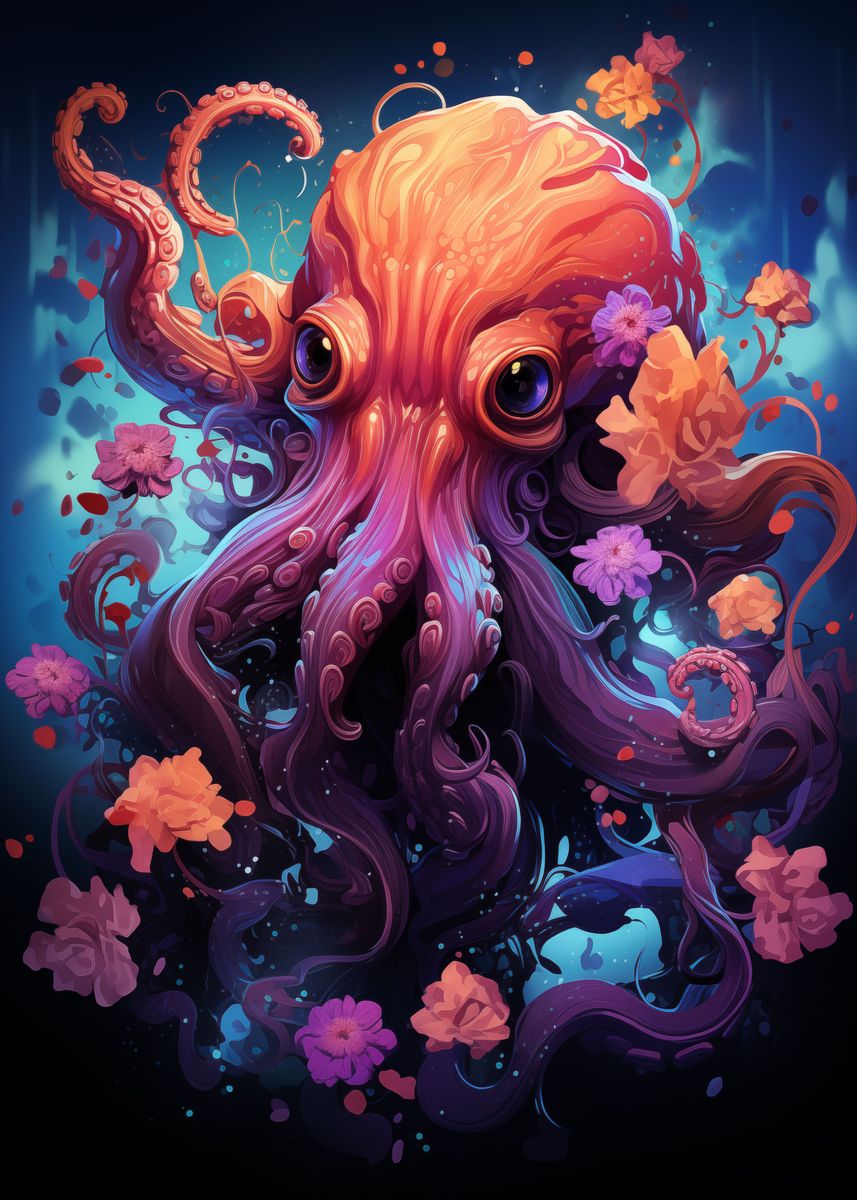 'Spirit Octopus' Poster, picture, metal print, paint by DM Photography ...