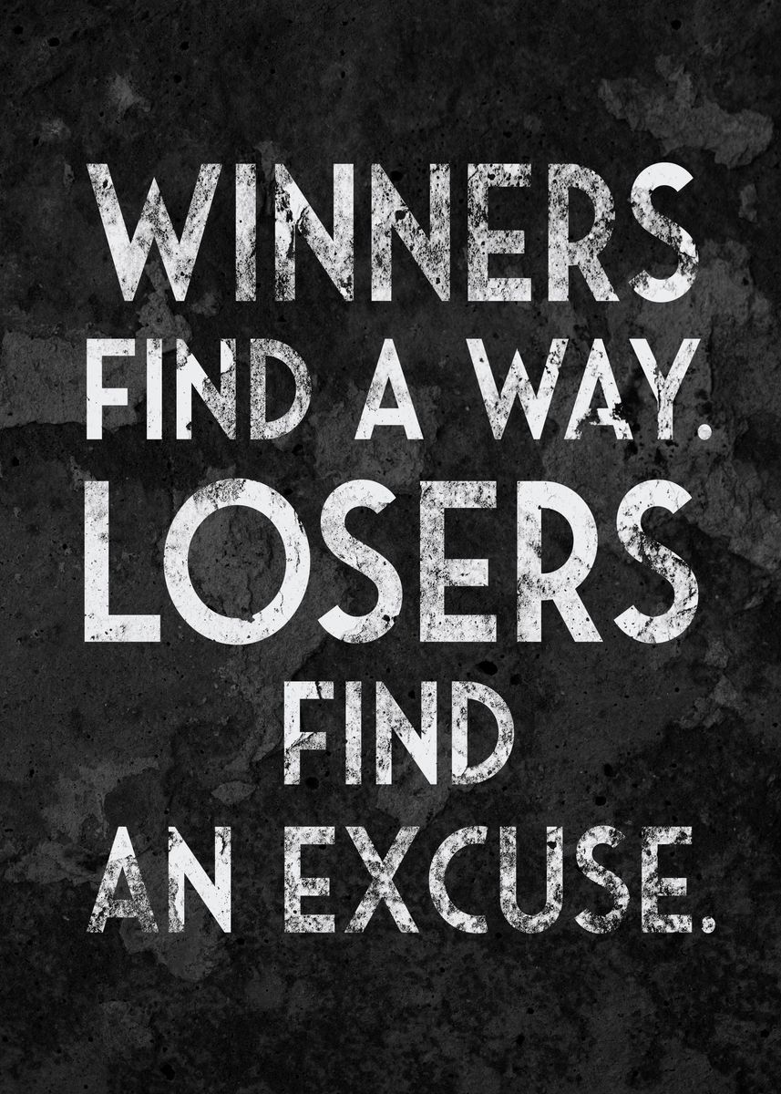 'Winners Find A Way' Poster, picture, metal print, paint by MajopArt ...
