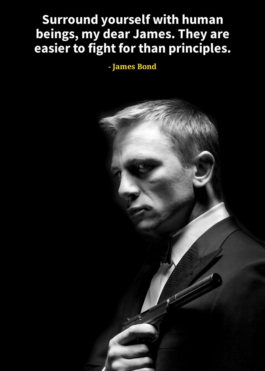'James Bond quotes ' Poster, picture, metal print, paint by Classical ...