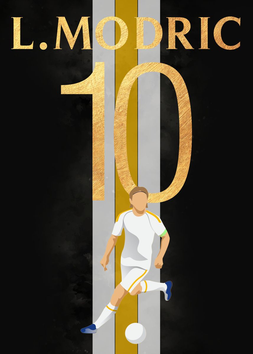 'L Modric Real Madrid' Poster, picture, metal print, paint by Kaye ...