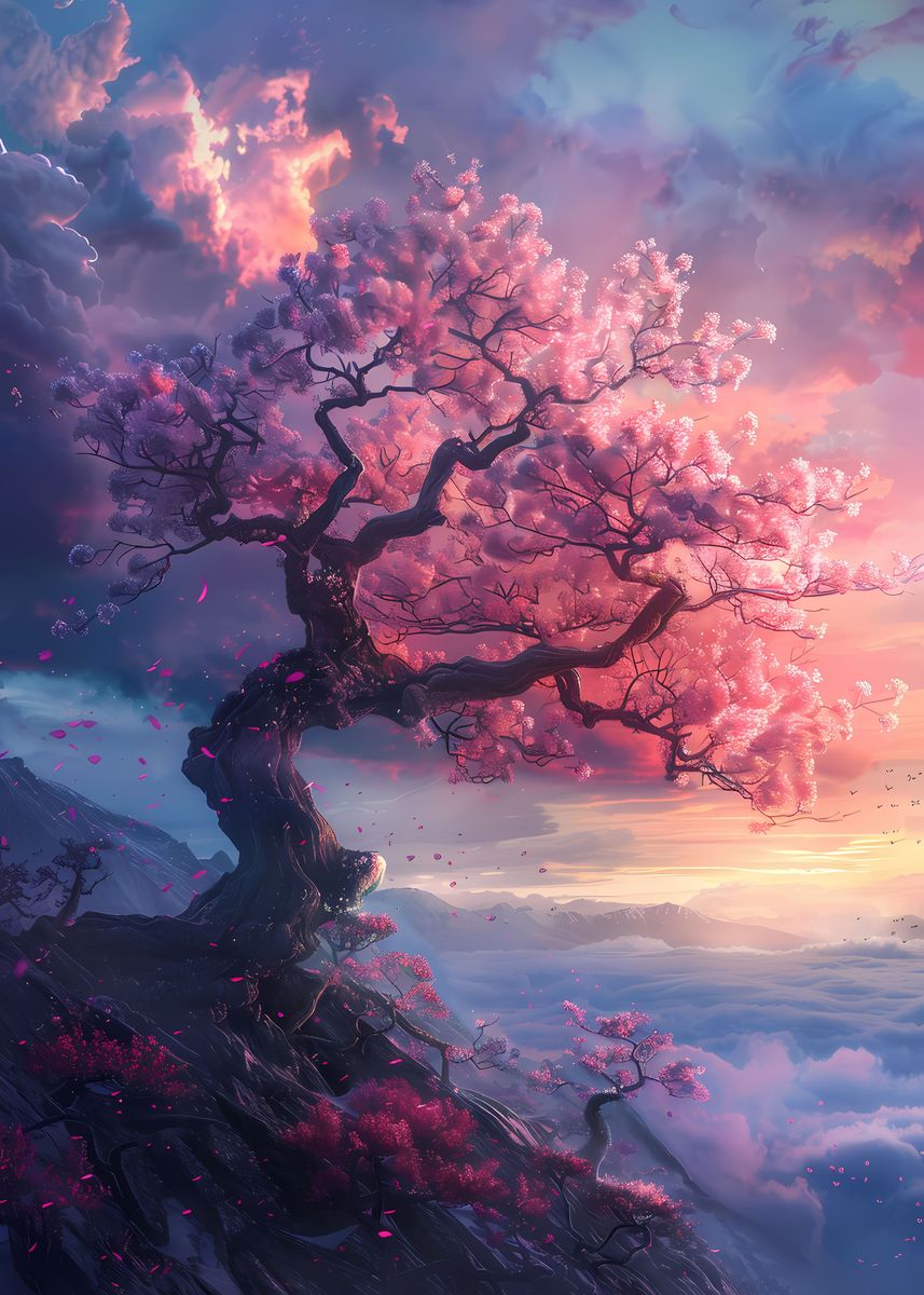 'Cherry Blossom Tree' Poster, picture, metal print, paint by ...