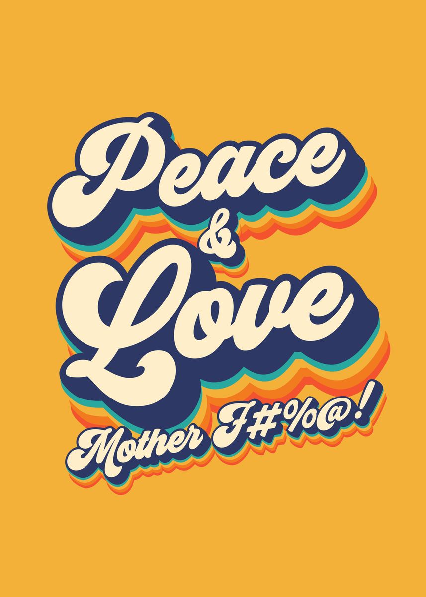 'Peace and love' Poster, picture, metal print, paint by Melonseta ...
