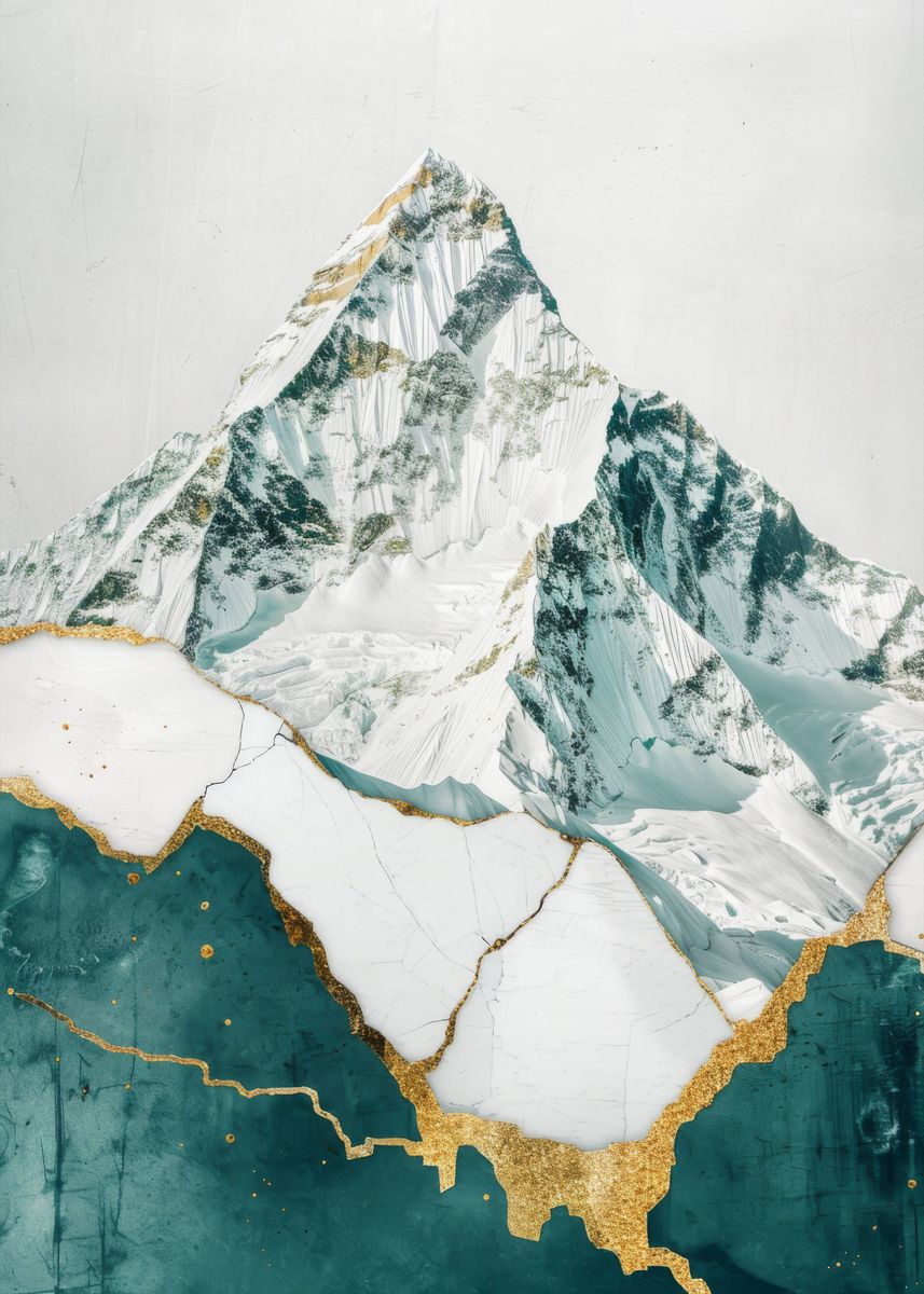 'Mountain Gold Decor' Poster, picture, metal print, paint by Morgan Yon ...