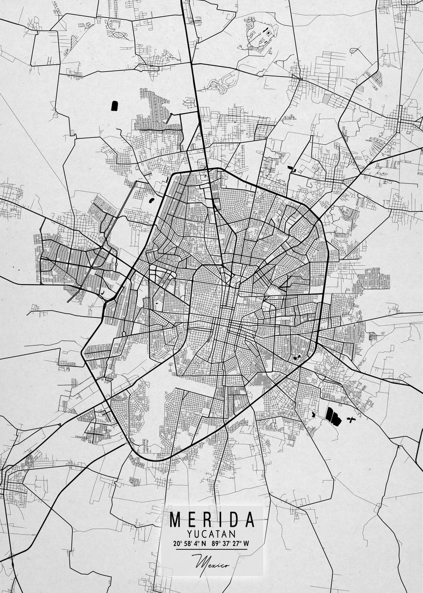 'Merida Yucatan Mexico' Poster, picture, metal print, paint by ...