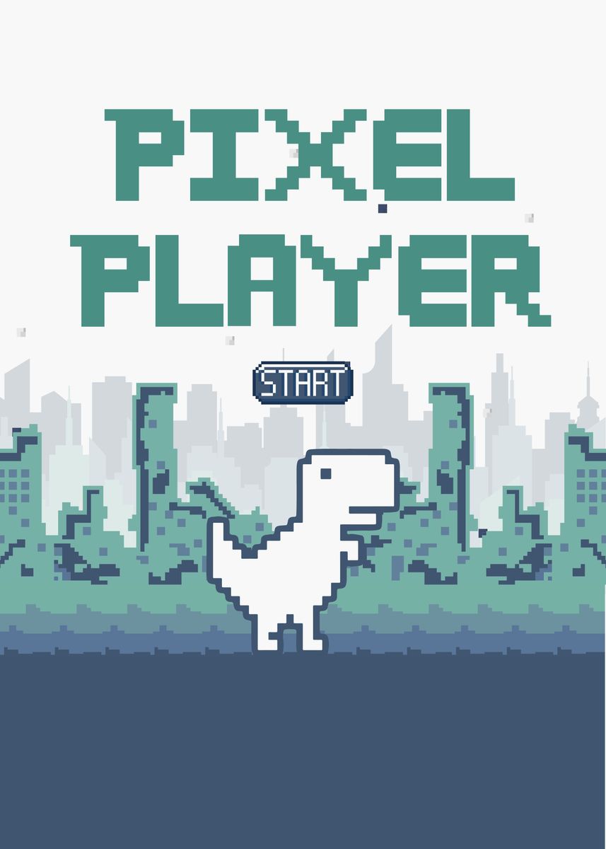 'Pixel Player' Poster, picture, metal print, paint by Yudha | Displate