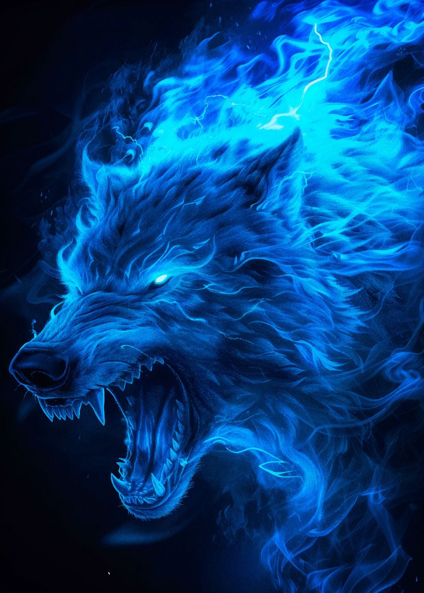 'ghost wolf animal' Poster, picture, metal print, paint by Mikaeel ...