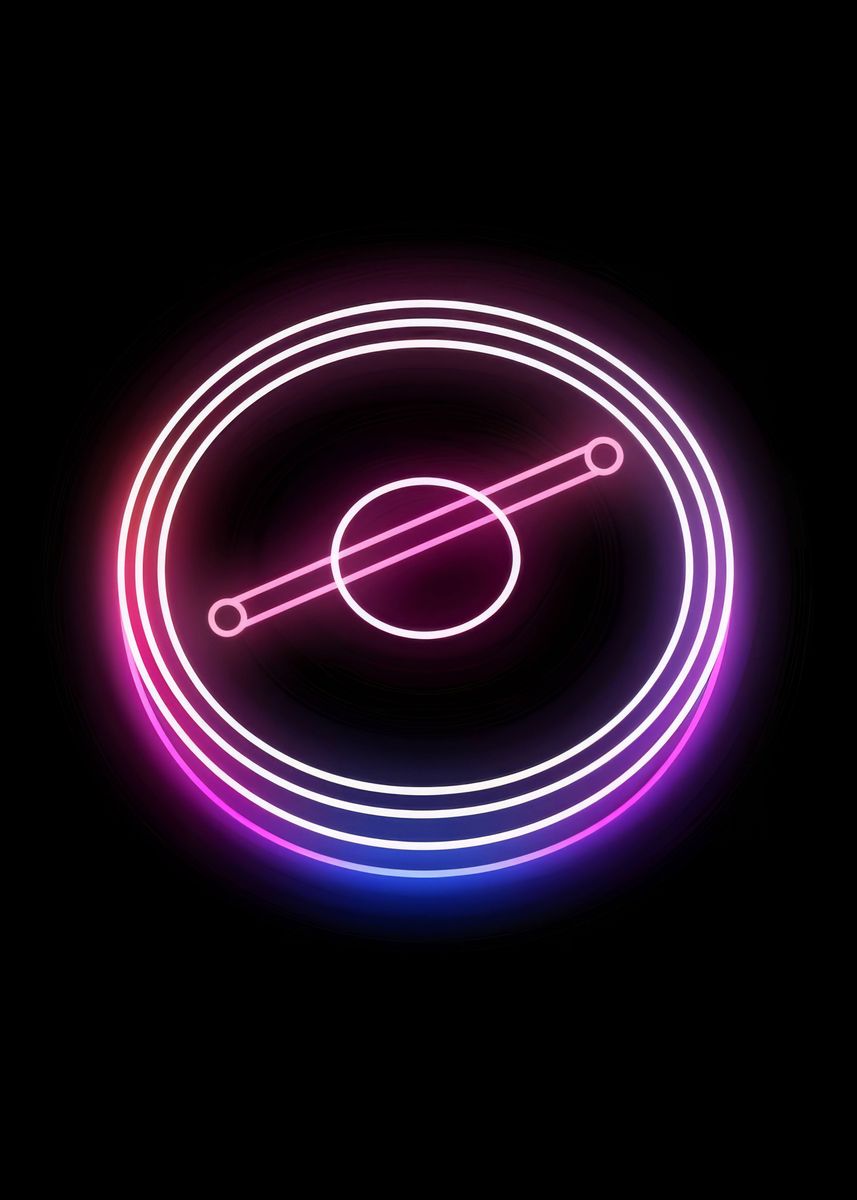 'Music Neon' Poster, picture, metal print, paint by Adam Reed | Displate