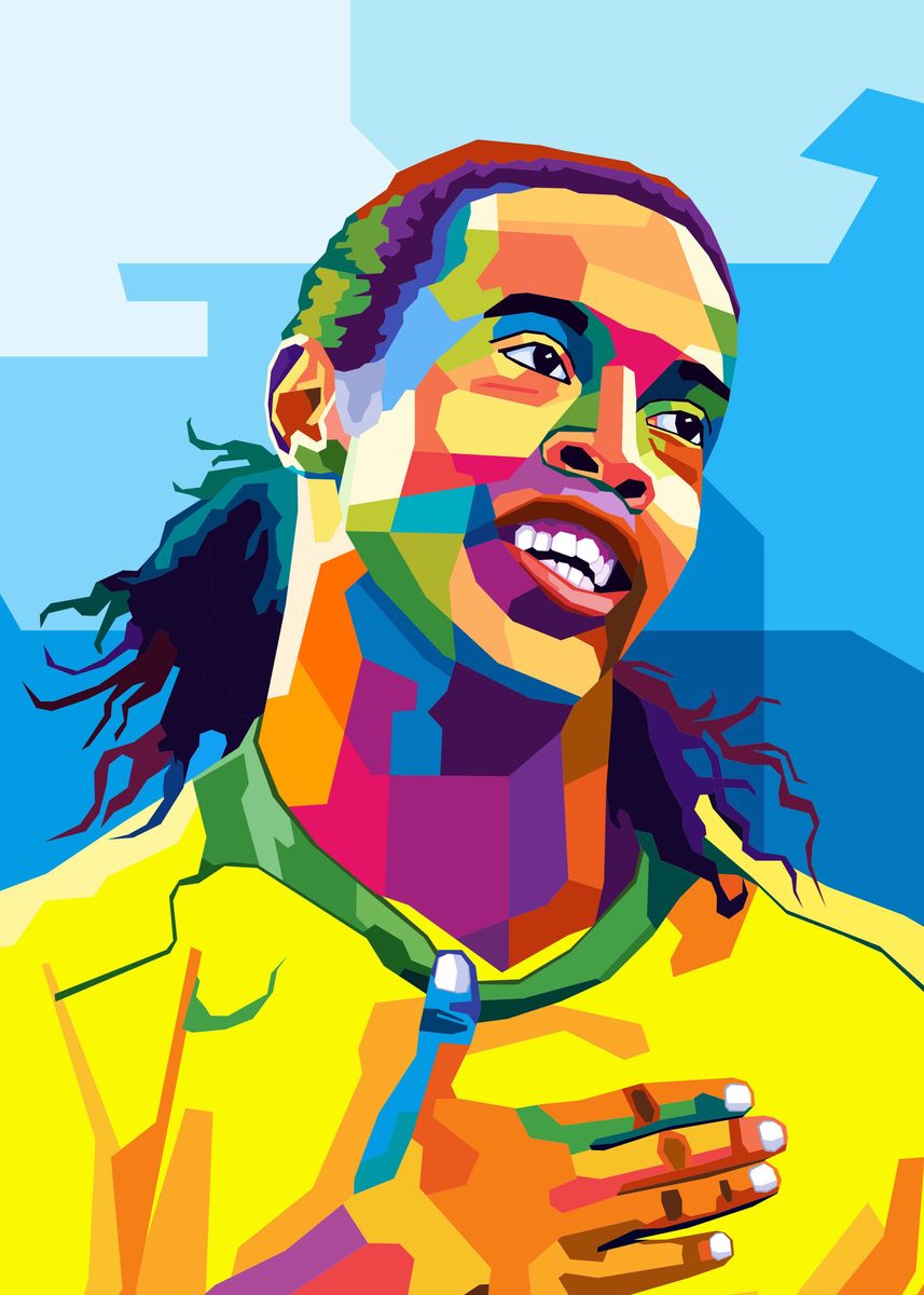 'ronaldinho pop art' Poster, picture, metal print, paint by Hames ...