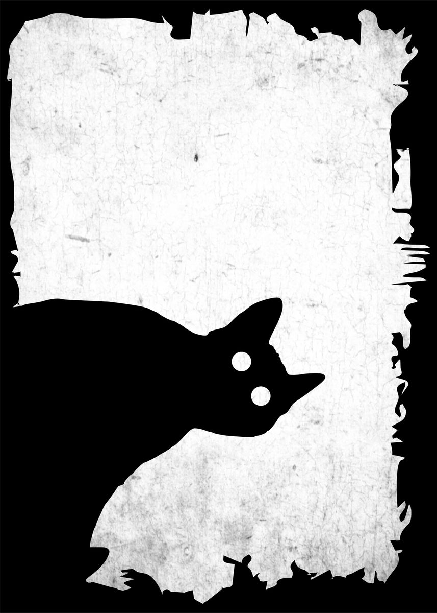 'Mysterious Cat' Poster, picture, metal print, paint by Ganola Store ...