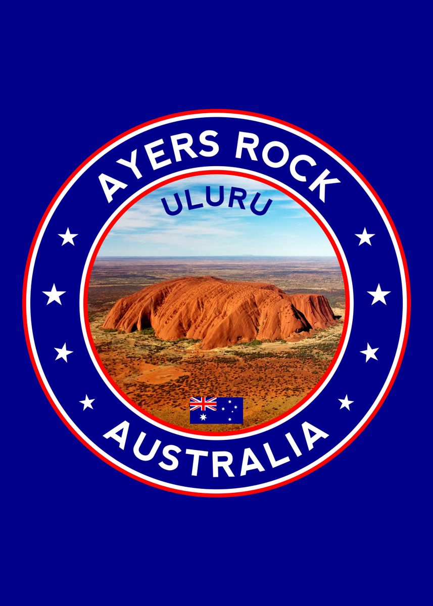 'Australia Uluru Ayers Rock' Poster, picture, metal print, paint by ...