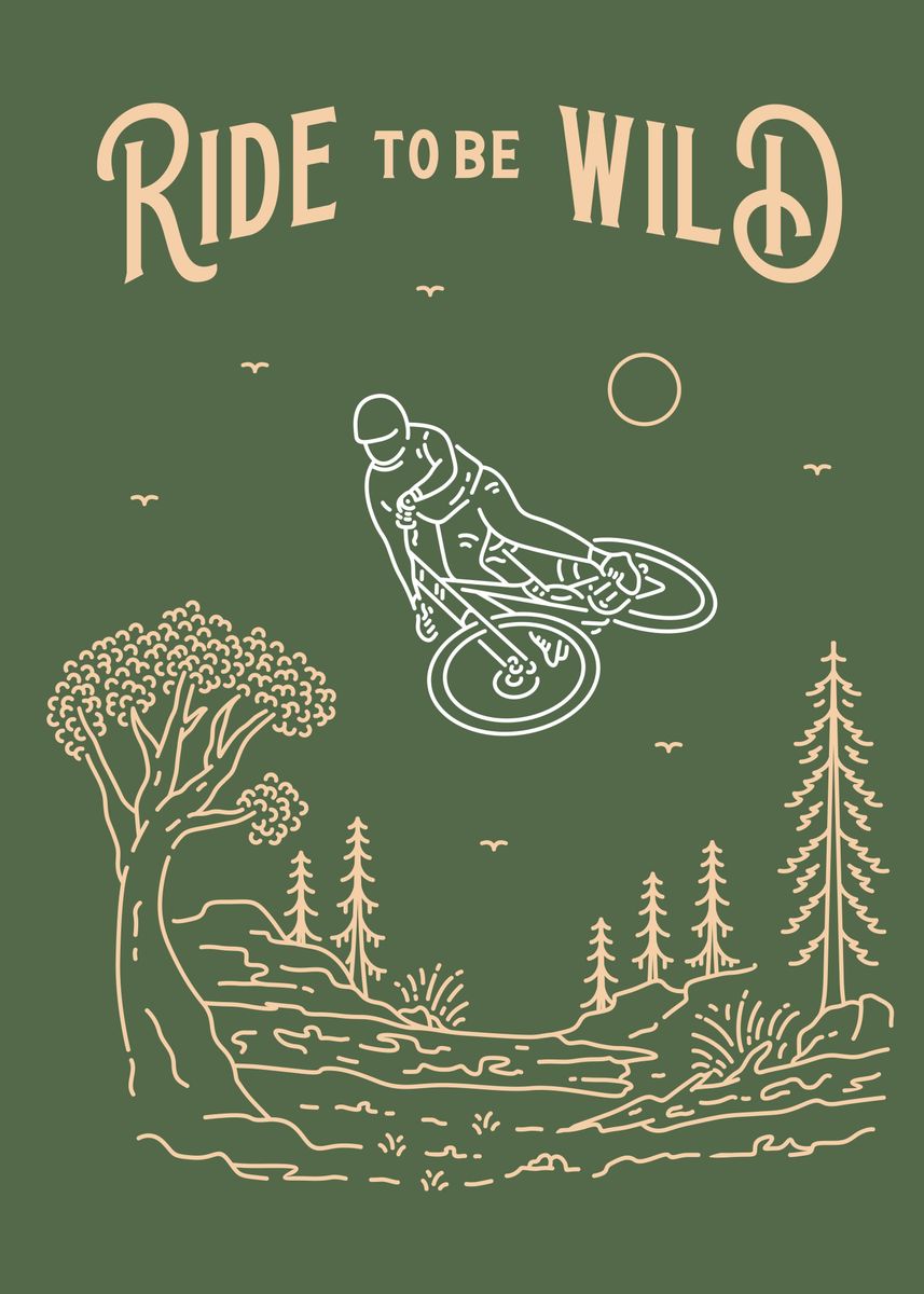 'Ride to be Wild' Poster, picture, metal print, paint by VEKTORKITA ...
