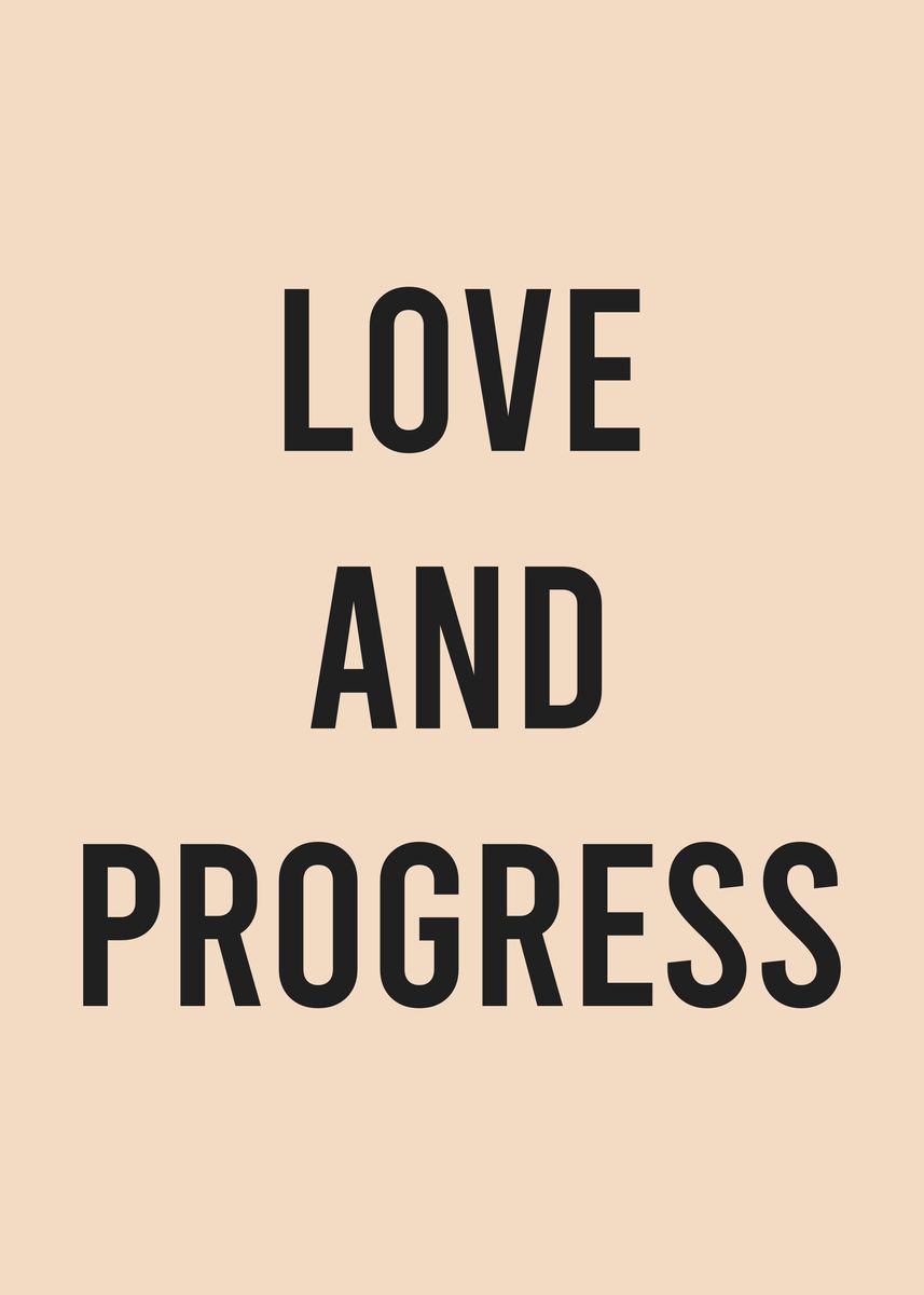 'Love and Progress' Poster, picture, metal print, paint by Deyvis ...
