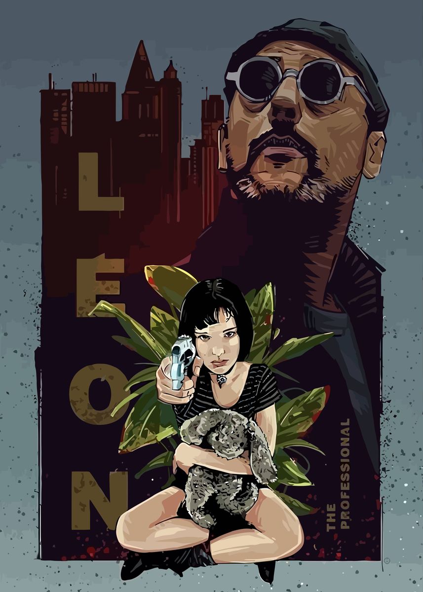 'Leon The Professional' Poster, picture, metal print, paint by Perky ...