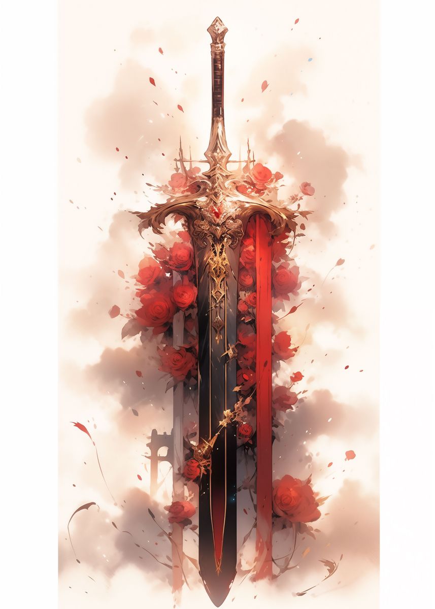 'King Sword' Poster, picture, metal print, paint by Space Art | Displate