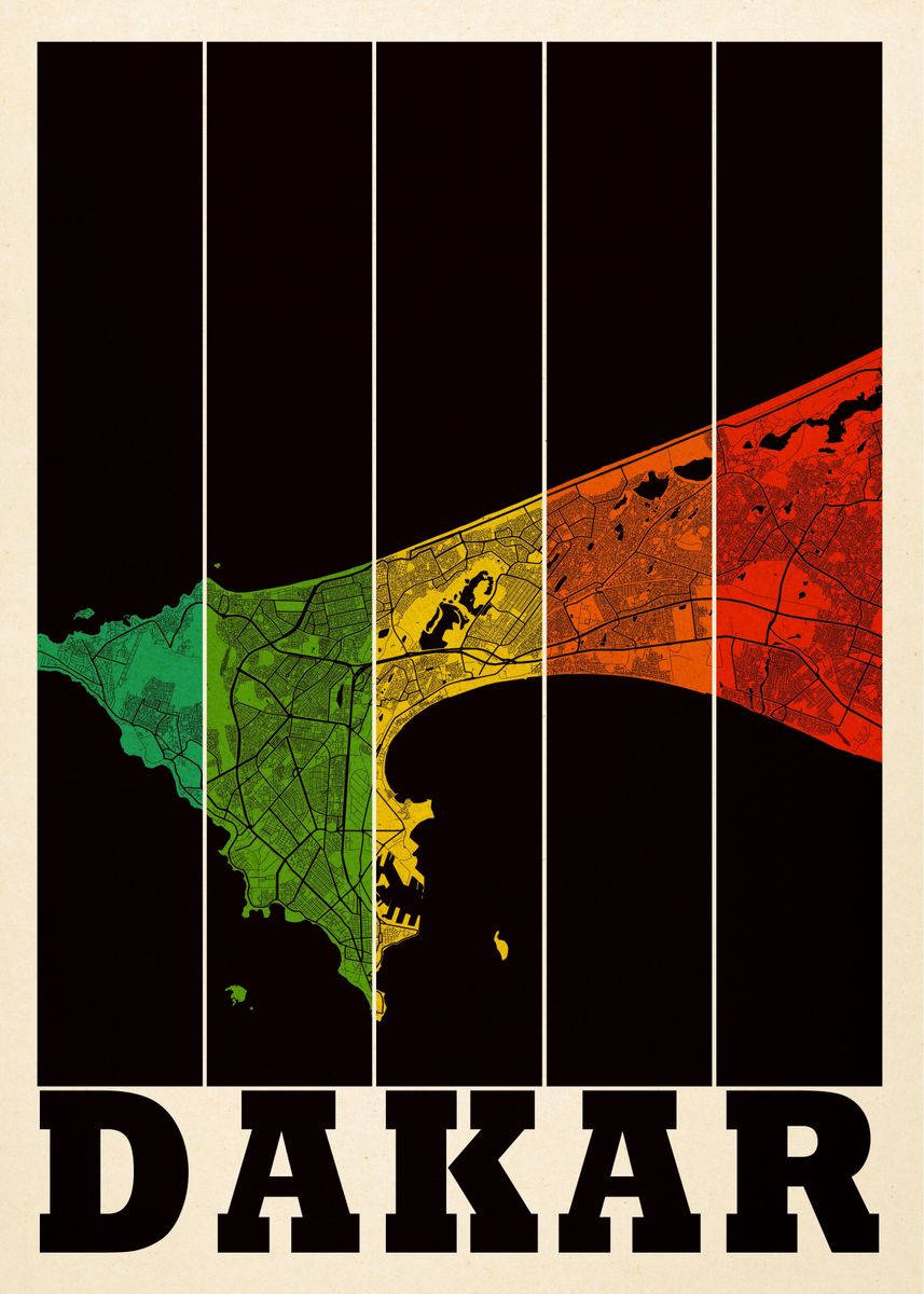 'Dakar Senegal' Poster, picture, metal print, paint by Johnson Adela ...