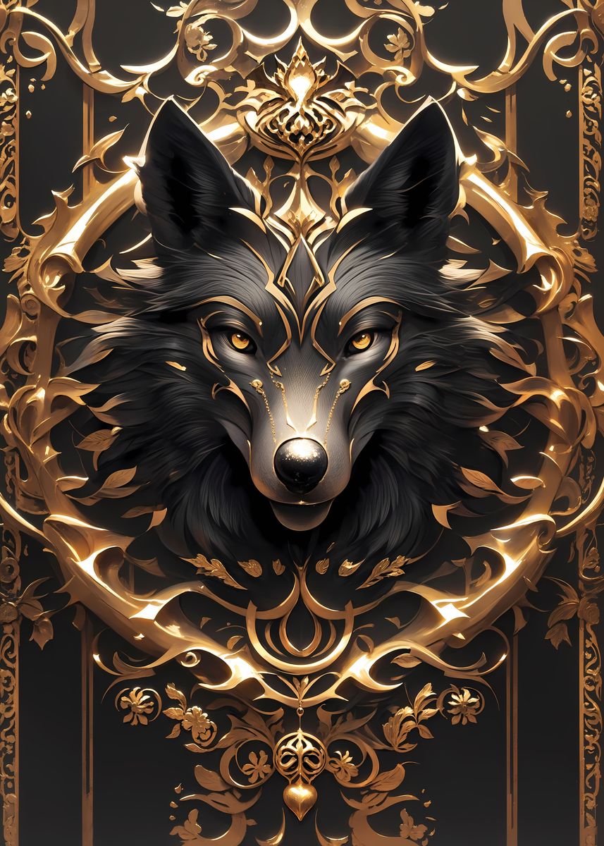 'Mythical Majesty Wolf' Poster, picture, metal print, paint by Luong ...