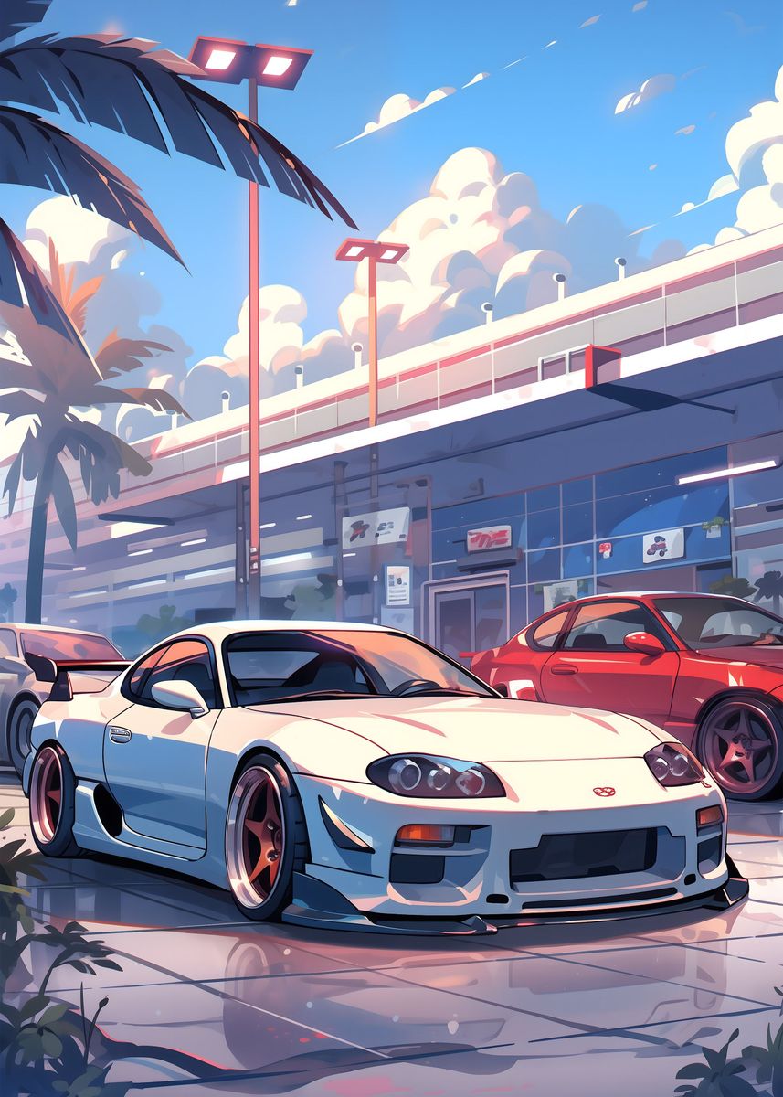 'anime style supra' Poster, picture, metal print, paint by SACSAFON ...