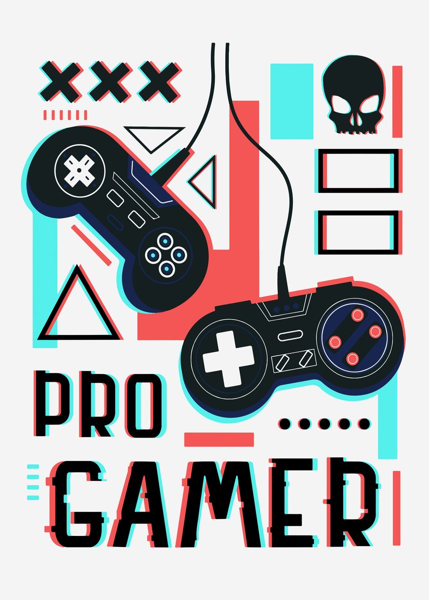 'Im A Gamer Retro Game ' Poster, picture, metal print, paint by Metal ...